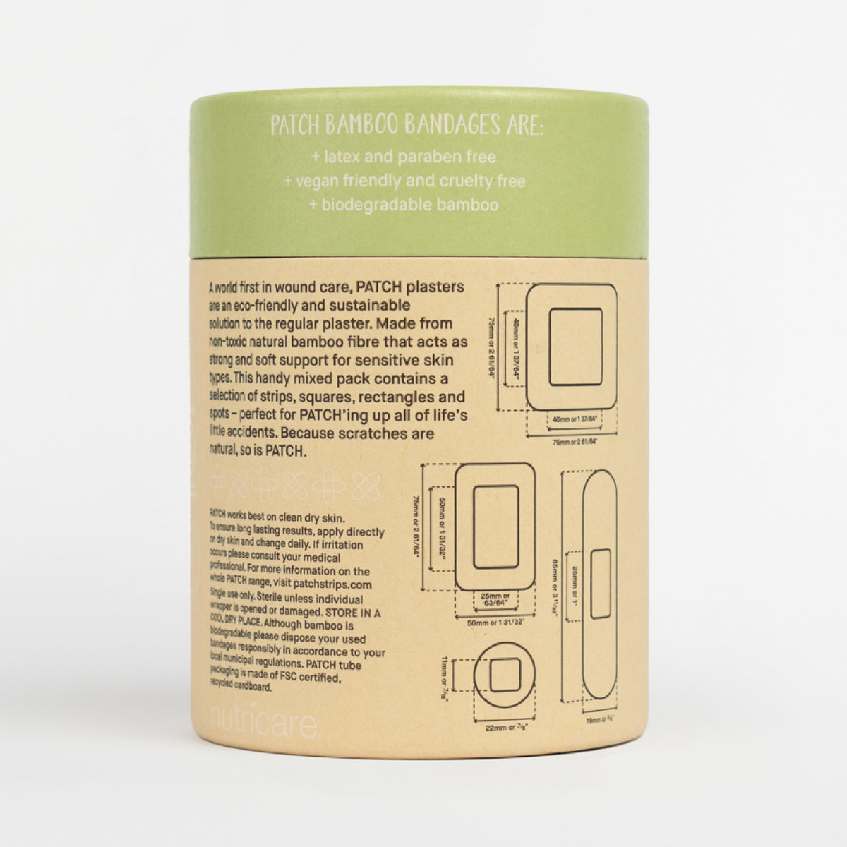 PATCH MIXED PACK - 100 Assorted Size Bandages for sensitive skin ...